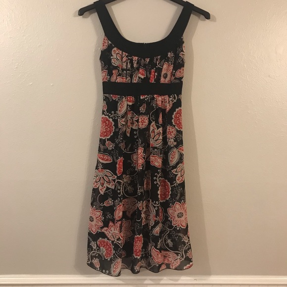 B. Smart | Dresses | B Smart Floral Print Fit And Flare Midi Dress ...